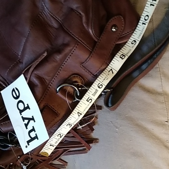 Hype | Bags | Hype Leather Fringed Large Shoulder Bagnwt | Poshmark